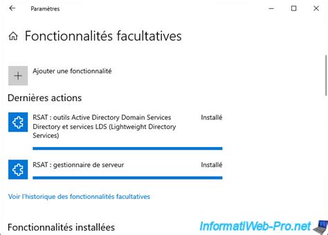 Gérer Un Serveur Sous Windows Server à Distance Grâce Aux Outils Rsat Depuis Windows 10 V1809 Ou