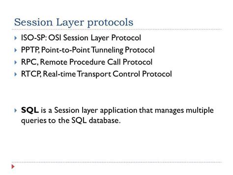 Session Layer Protocols