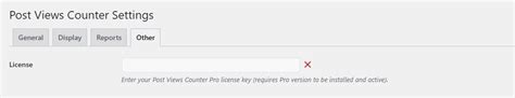 Activating A Pro Version Post Views Counter