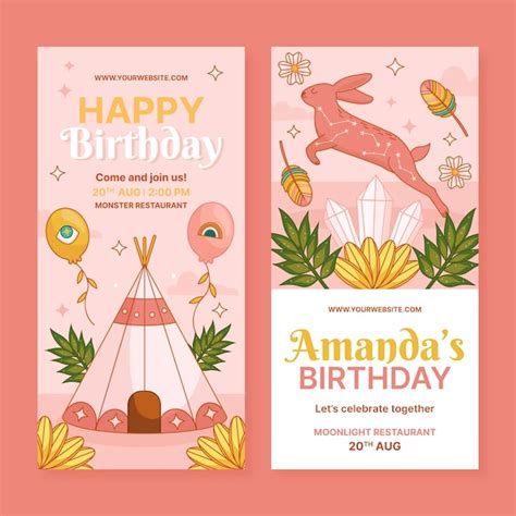 Free Vector Hand Drawn Birthday Template Design