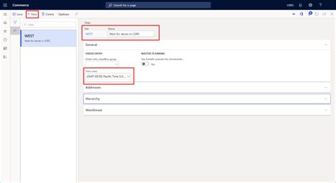 웨어하우스 설정 Commerce Dynamics 365 Microsoft Learn