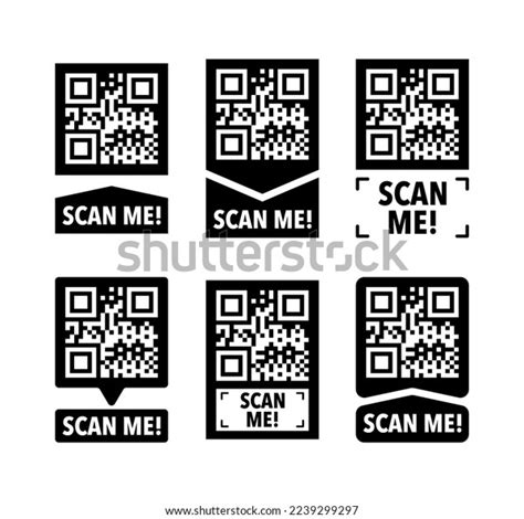 Scan Me Icon Qr Code Inscription Stock Vector Royalty Free 2239299297 Shutterstock