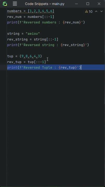 Master Reversing Lists Strings And Tuples In Python 60 Seconds Code Youtube