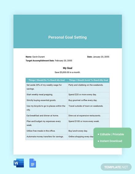 Procurement KPI Template Google Docs Word Template Net