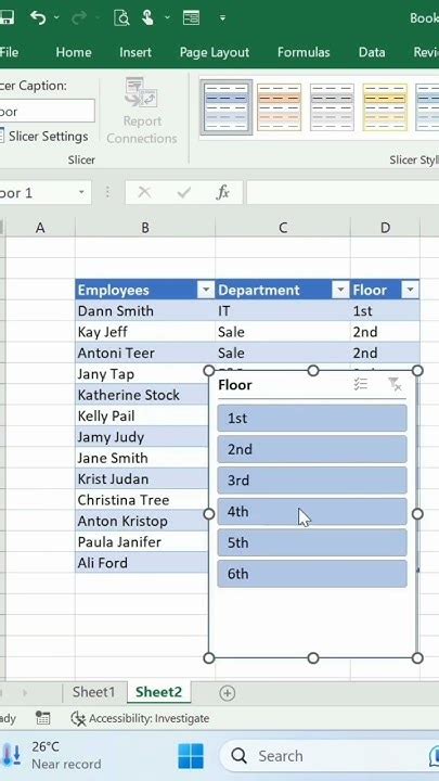 Insert Slicer In Excel Excel Exceltricks Exceltips Shorts Youtube