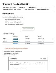 Understanding Mobile Device Security Quiz Chapters 9 4 9 5 9 6 Course Hero
