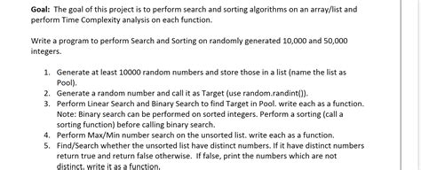 Solved Goal The Goal Of This Project Is To Perform Search