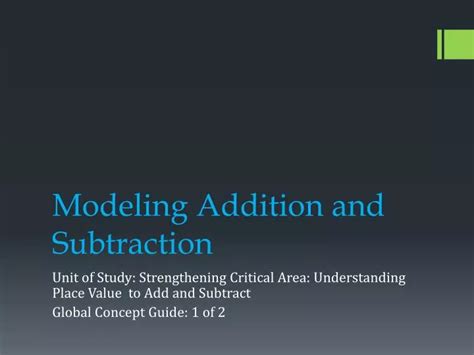 Ppt Modeling Addition And Subtraction Powerpoint Presentation Free