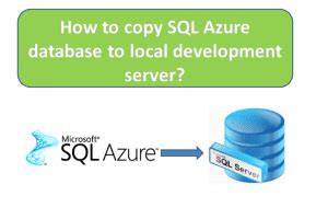 How To Copy SQL Azure Database To Local Development Server Netreo
