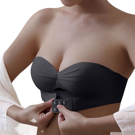 Brnmxoke Strapless Front Closure Bra For Women Low Support Non Slip