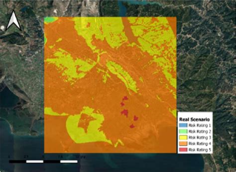 Flood Risk Map For The First Scenario Based On Values Of Past Flood Download Scientific Diagram
