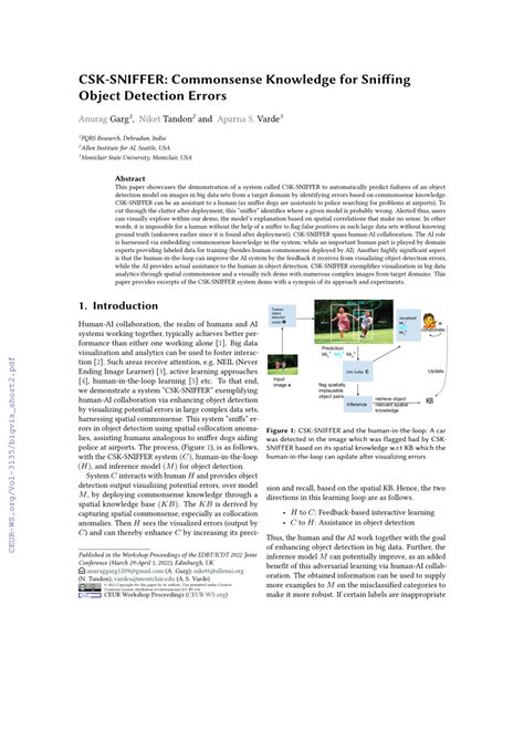 Pdf Csk Sniffer Commonsense Knowledge For Sniffing Object Detection