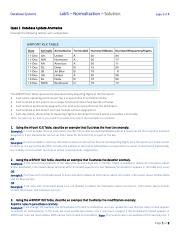 Database Normalization Examples Solutions Update Deletion Course Hero