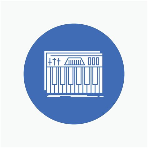 Regler Klaviatur Schlüssel Midi Sound Weißes Glyphen Symbol Im Kreis Vektor Button Regler Klaviatur Schlüssel Midi Sound Weißes Glyphen Symbol Im Kreis Vektor Button