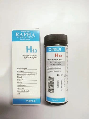 Dirui H10 Urine Analysis Reagent Strips at ₹ 550/bottle | Urine Test ...