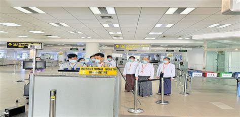 ပြည်ပနိုင်ငံများမှ ဝင်ရောက်လာသူများအား ရန်ကုန်အပြည်ပြည်ဆိုင်ရာ လေဆိပ်နှင့် မန္တလေး အပြည်ပြည်ဆိုင