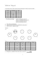 CPM Practice Network Diagram Project Completion Time Course Hero