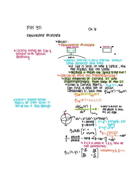 Equivalence Principle Phy 371 Ch 6 Equivalence Principle Recall Equivalenceapproxinertial