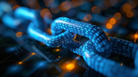 Visual Representation Of Blockchain Technology Featuring A Digital