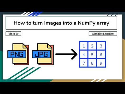 How To Convert Images To NumPy Arrays YouTube
