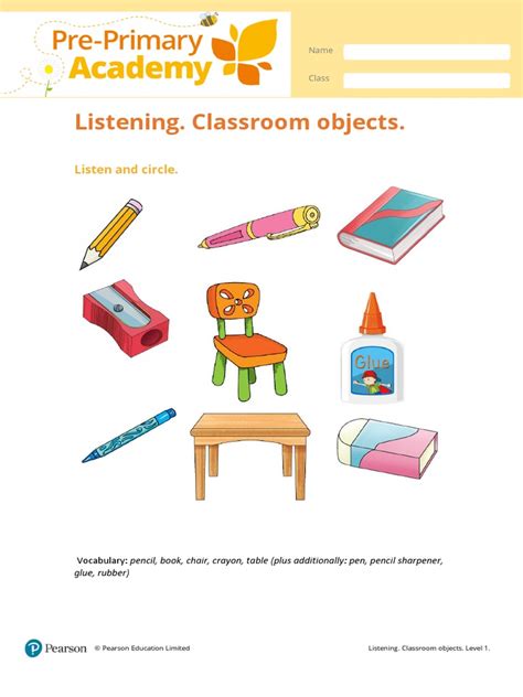 Classroom Objects 1 Pdf