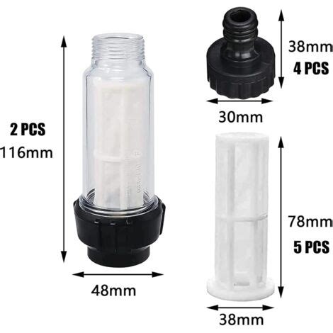 Lntyq 2 Teiliges Wasserfilter Set 34 Bewässerungsschlauchfilter