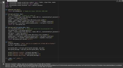 Cifrado Simétrico Aes Advanced Encryption Standard En Python