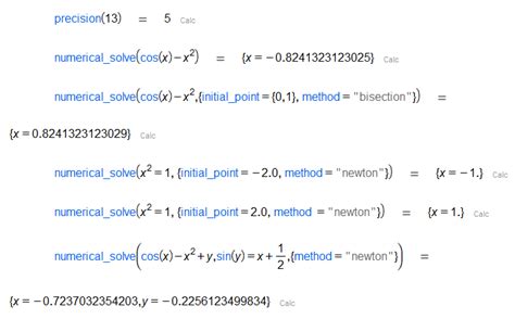 Numerical Solve