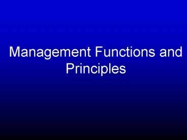 PPT Management Functions PowerPoint Presentation Free To View Id D38d0 NGFlM