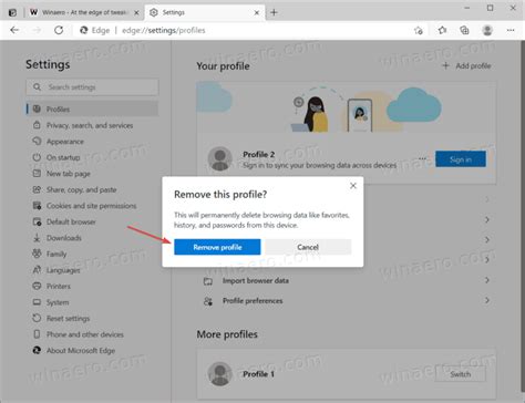 How To Remove A User Profile From Microsoft Edge
