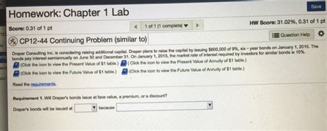 Solved Homework Chapter 1 Lab Save Score 0 31 Of 1 Pt