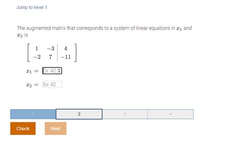 solved jump to level 1the augmented matrix that corresponds