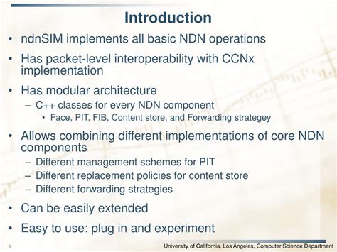 PPT NdnSIM A Modular NDN Simulator Introduction And Tutorial
