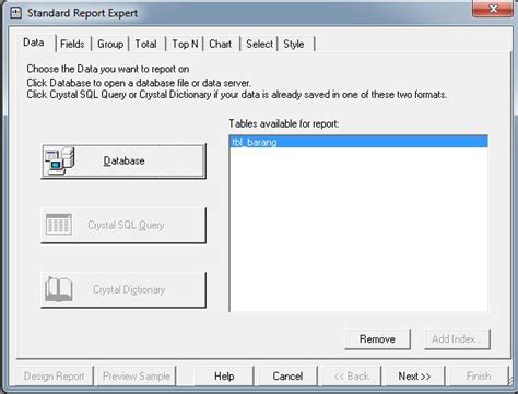 how to create a crystal report mysql database report