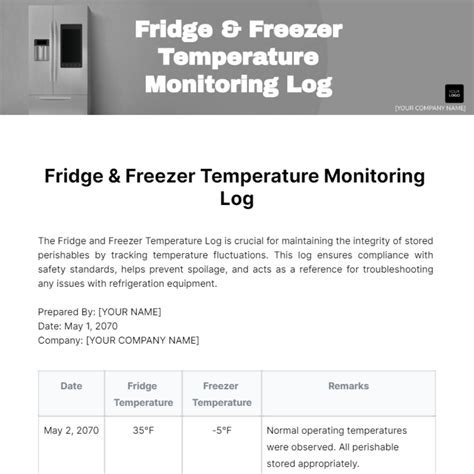 Free Cooking Temperature Log Template To Edit Online Free Cooking Temperature Log Template To Edit Online