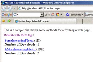 Auto Refresh Web Page CodeProject