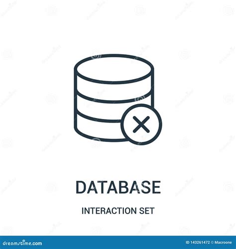 Database Icon Vector From Interaction Set Collection Thin Line Database Outline Icon Vector