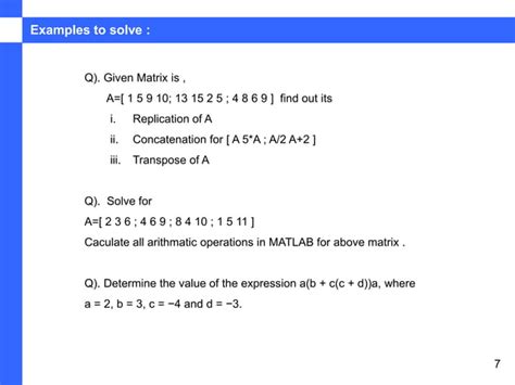Chapter Matrices In MATLAB PPT Physics Science