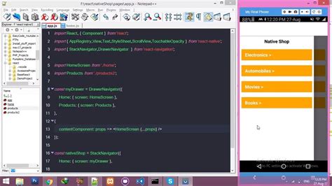 React Native Drawer Navigation ContentComponent Mobile App Development Using React Native