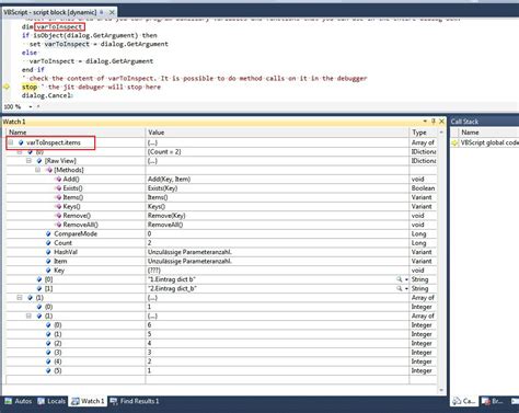 Debug Verschachtelte Dictionarys Mit Arrays Ni Community