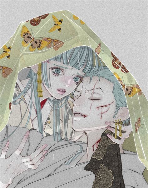 Roronoa Zoro And Kouzuki Hiyori One Piece Drawn By Sskw Mm Danbooru