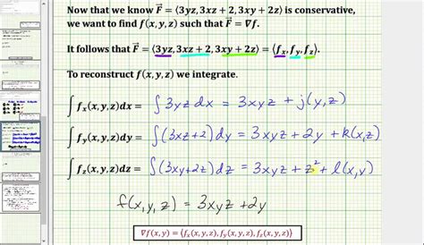 Ex 4 Fundamental Theorem Of Line Integrals Given Vector Field In