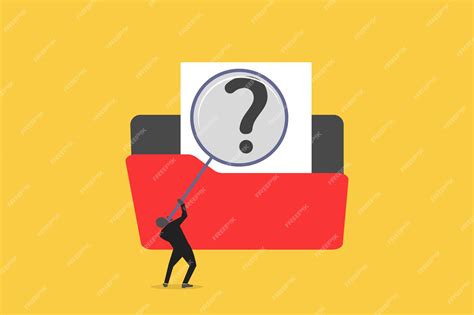 Premium Vector Employee Uses Magnifying Glass Search File Concept Of