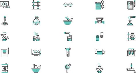 A Set Of Icons For Laboratory Equipment 49867764 Vector Art At Vecteezy