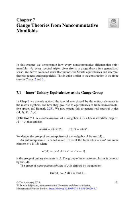 Pdf Gauge Theories From Noncommutative Manifolds