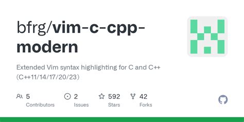 Github Bfrgvim C Cpp Modern Extended Vim Syntax Highlighting For C
