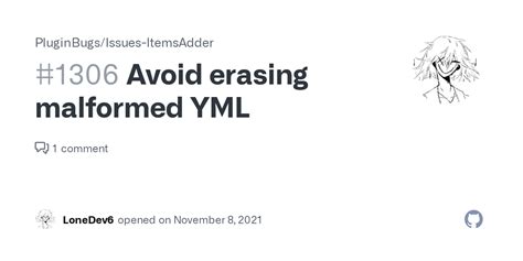 Avoid Erasing Malformed YML Issue PluginBugs Issues ItemsAdder GitHub