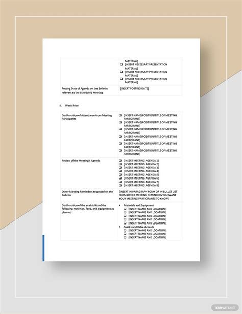 Meeting Checklist Template In Google Docs Word Pages Download Template Net