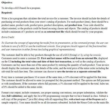 Solved To Develop A Gui Based Java Program Required Write
