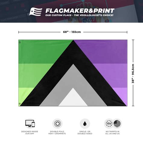 Asexual Agender Aromantic Flag Kestrel Flagmaker And Print